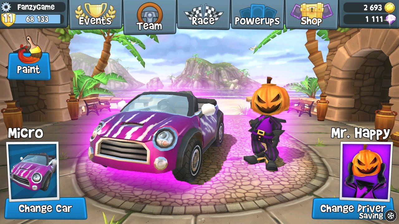 Mr Happy ft Micro Car - Beach Buggy Racing 2 - YouTube