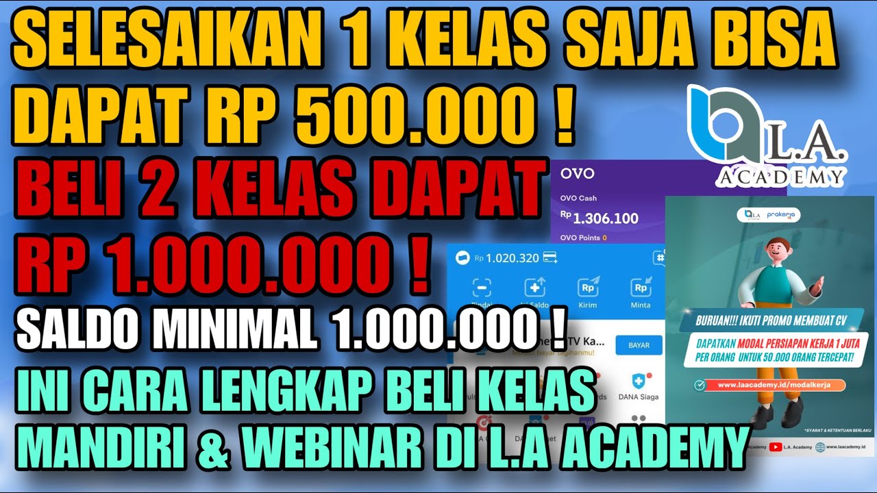 CAIR DOUBLE ! BELI 1 KELAS DAPAT 500 RIBU ! BELI 2 KELAS DAPAT 1 JUTA ...
