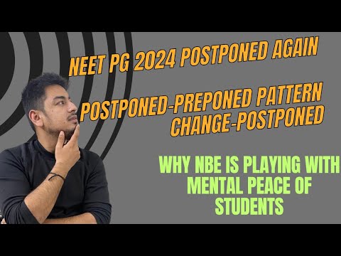 NEET-PG2024 postponed 12 hours before the exam😡|postponed-preponed ...