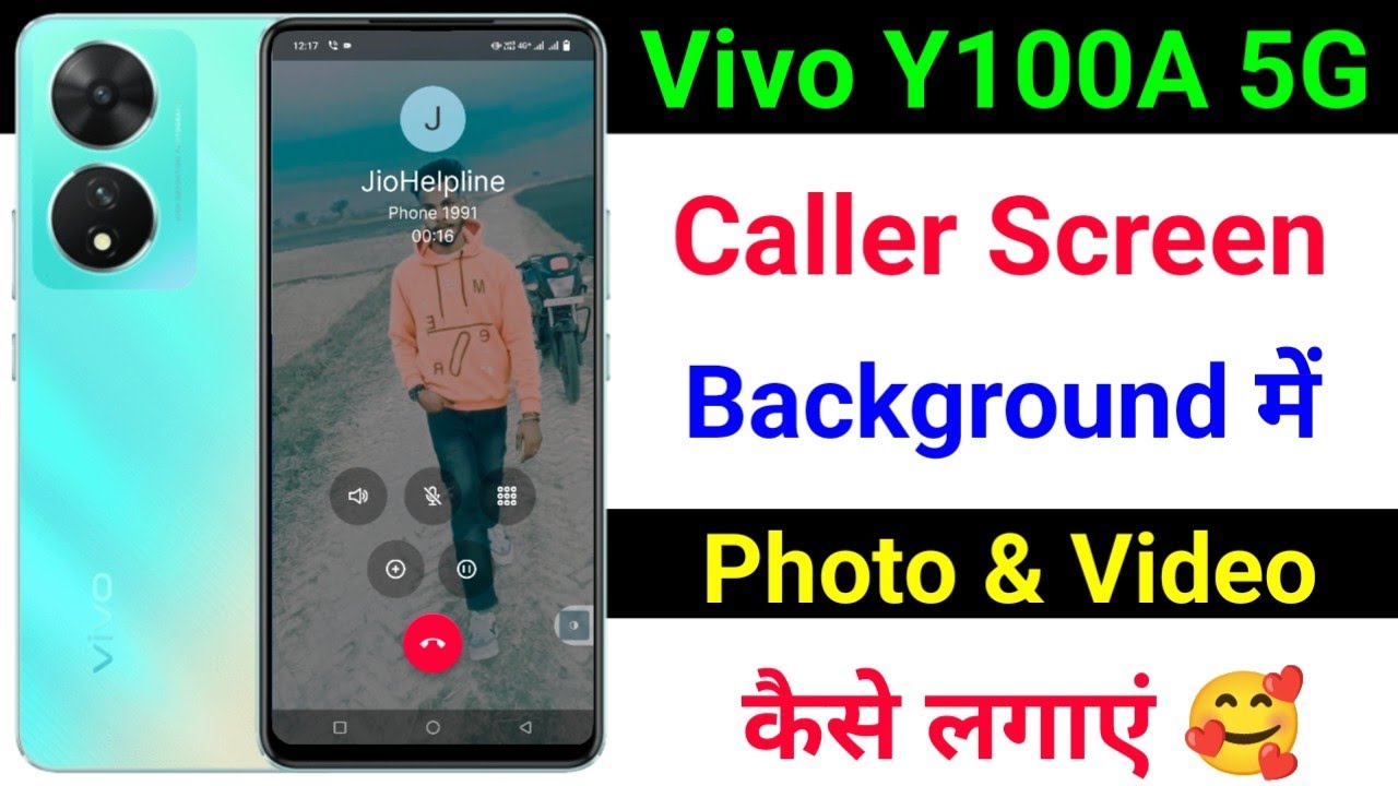 Vivo Y100A Caller Screen Background Me Video Photo Kaise Lagaye ...