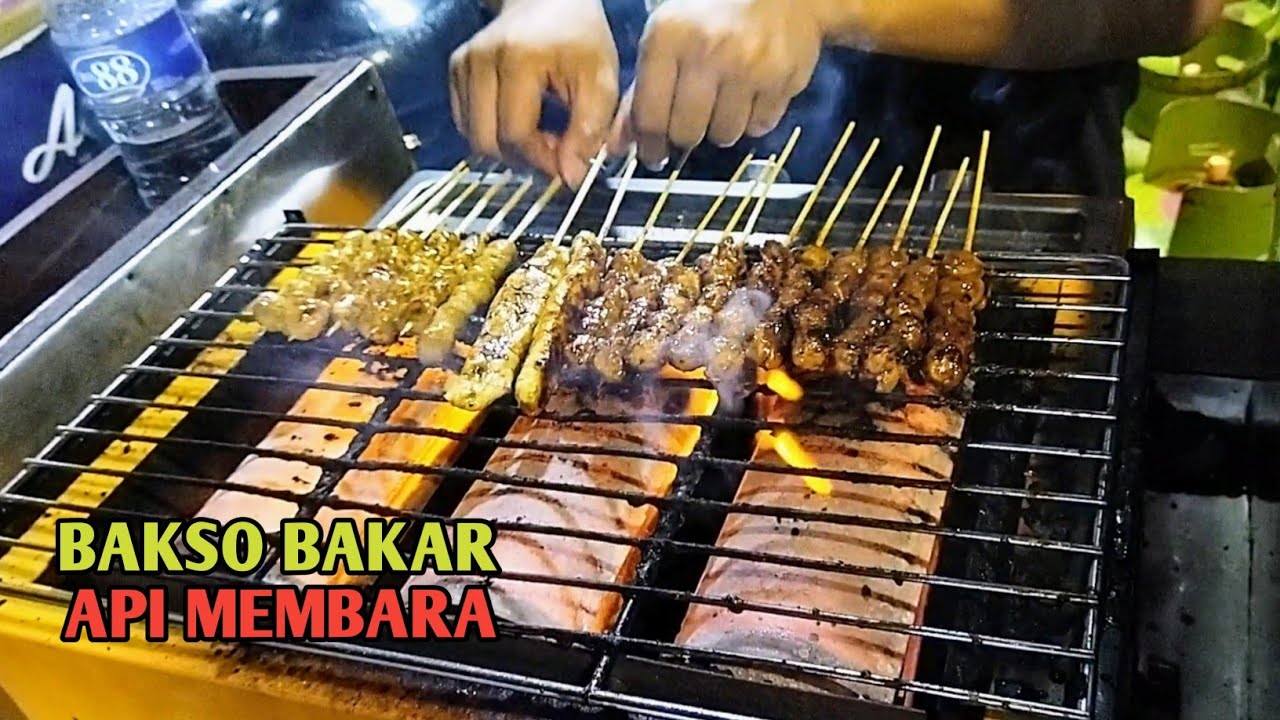 Sate Bakso Bakar Gledek Indonesian Street Food - YouTube
