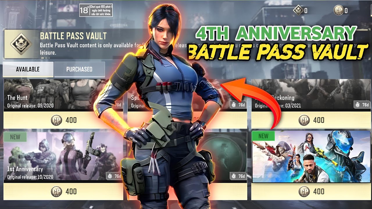 *New* 4th Anniversary Season 10 Battle pass Vault Rewards Codm 2023 ...