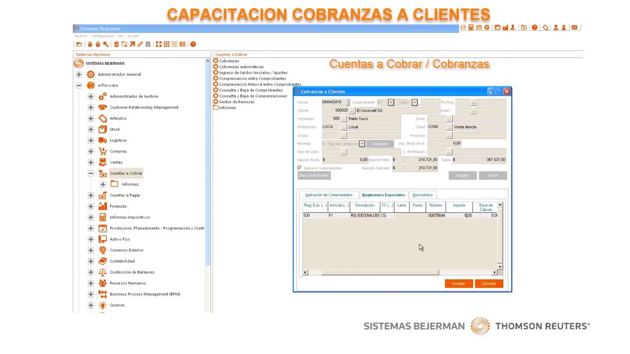 BEJERMAN ERP - Cobranzas a clientes - YouTube