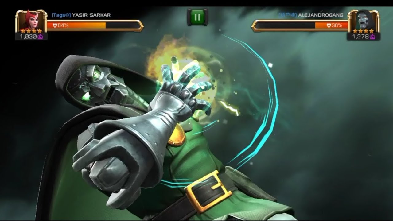 doctor doom best fight in marvel contest of champion dr doom vs scarlet ...