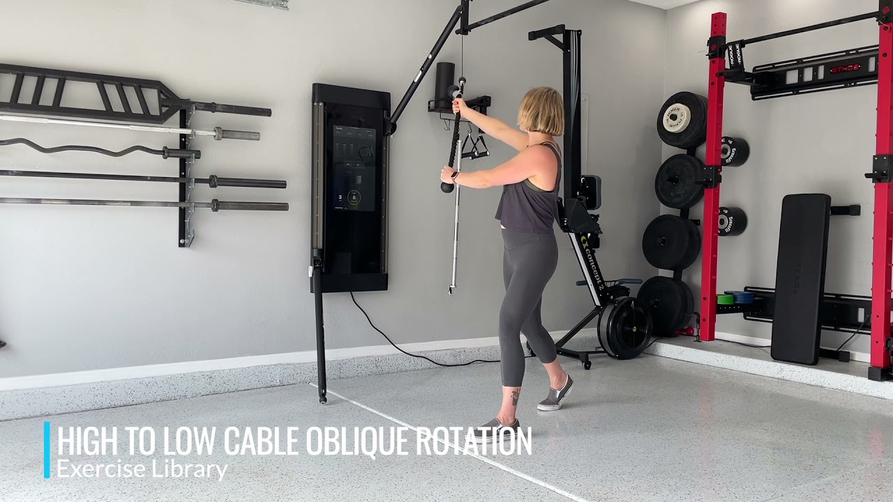 High to Low Cable Oblique Rotation - YouTube