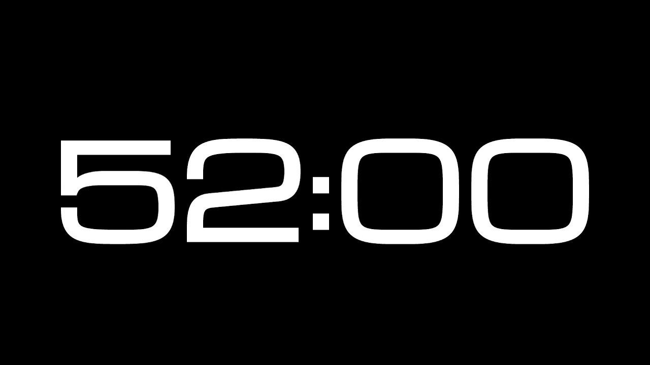 52 Minute Countdown Timer / NO SOUND - YouTube