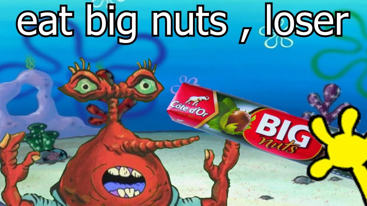 big nuts choclate 😂 l spongebob meme l translate - YouTube