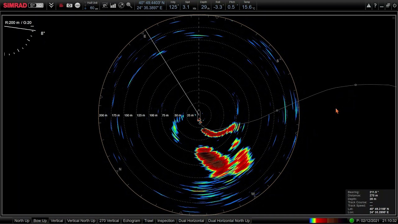 SIMRAD SY50 Sardines - YouTube