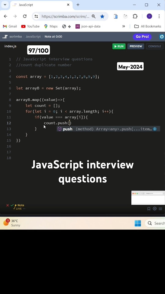 97100 Javascript Interview Questionssoftwareengineer Coding Code Javascript 4800