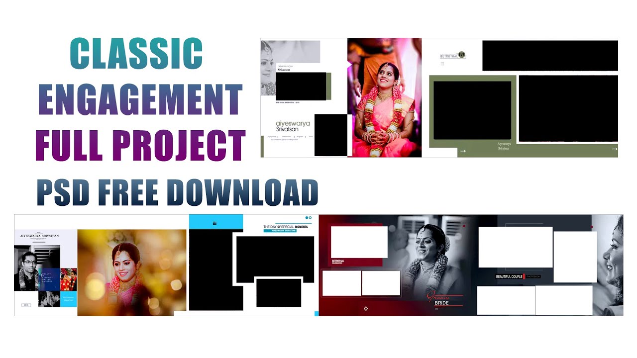 classic engagement album psd free download - YouTube