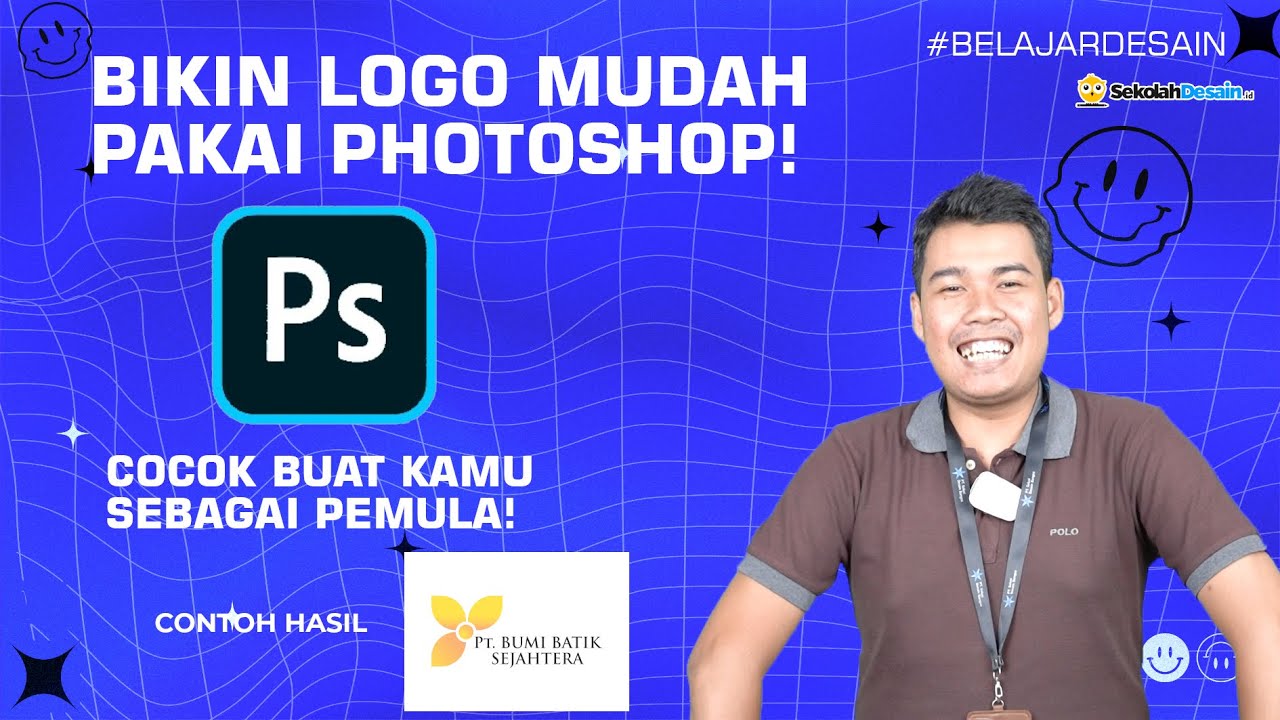 BIKIN LOGO PAKAI PHOTOSHOP CUMAN 5 MENIT ! BELAJAR DESAIN GRAFIS ...