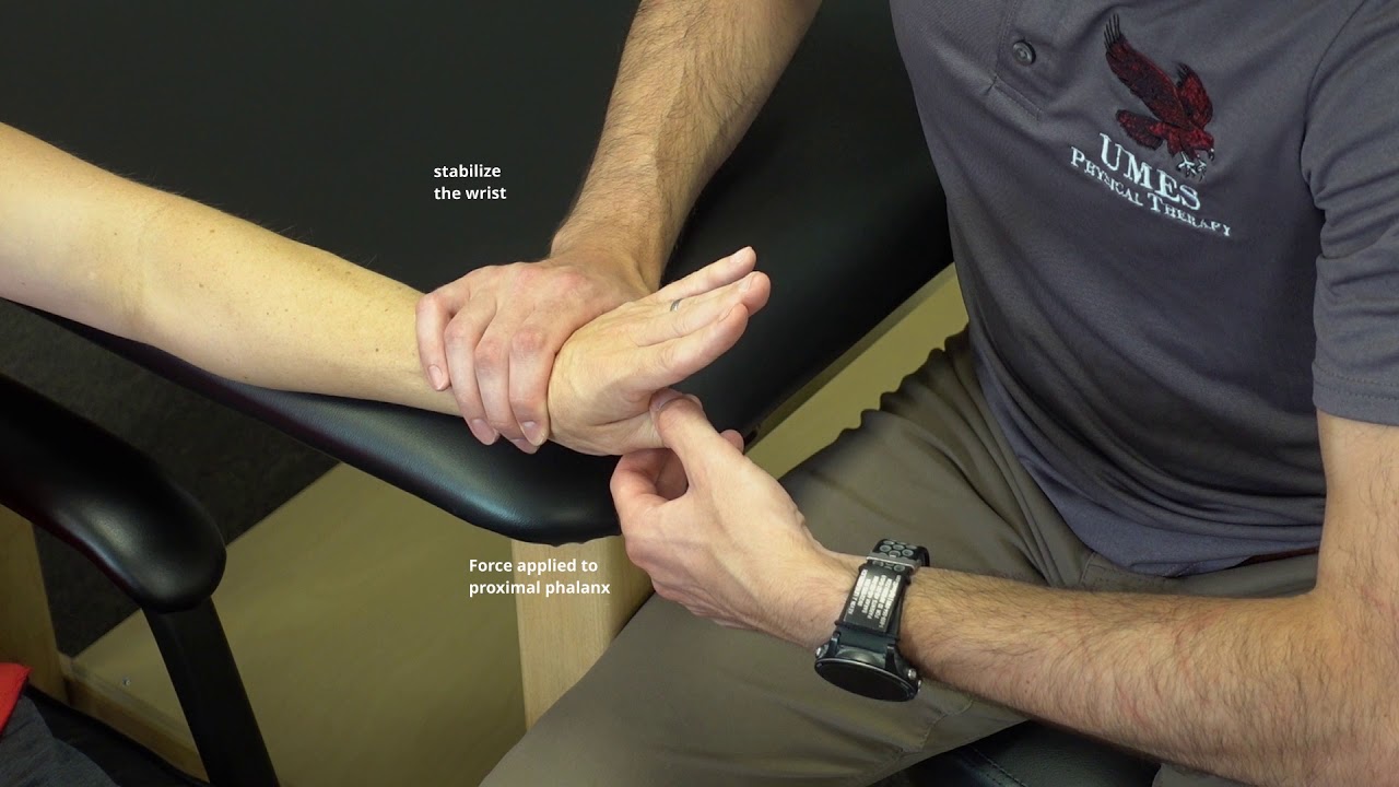Manual Muscle Test for Thumb Adduction - YouTube