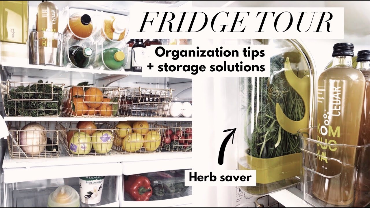 FRIDGE TOUR | Organization + Storage Solutions (+ What's in my Fridge ...