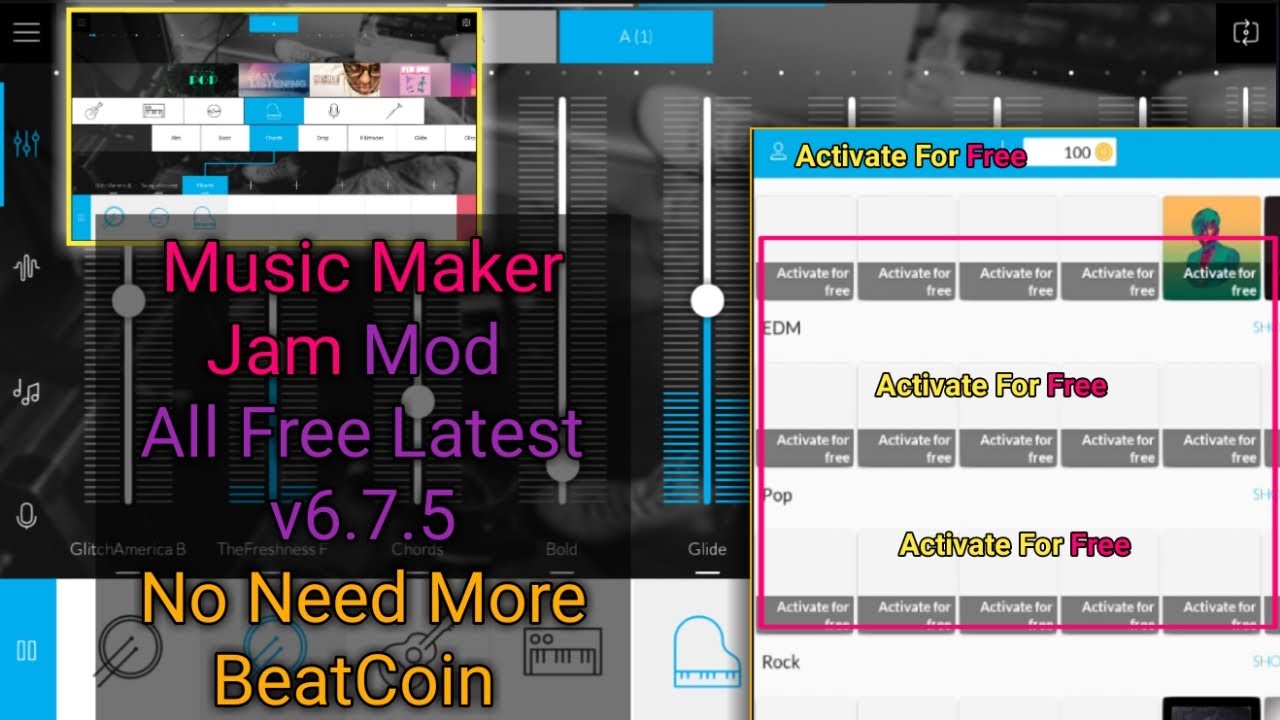 Music Maker Jame Mod Latest v6.7.5 No need Beatcoin to buy - YouTube