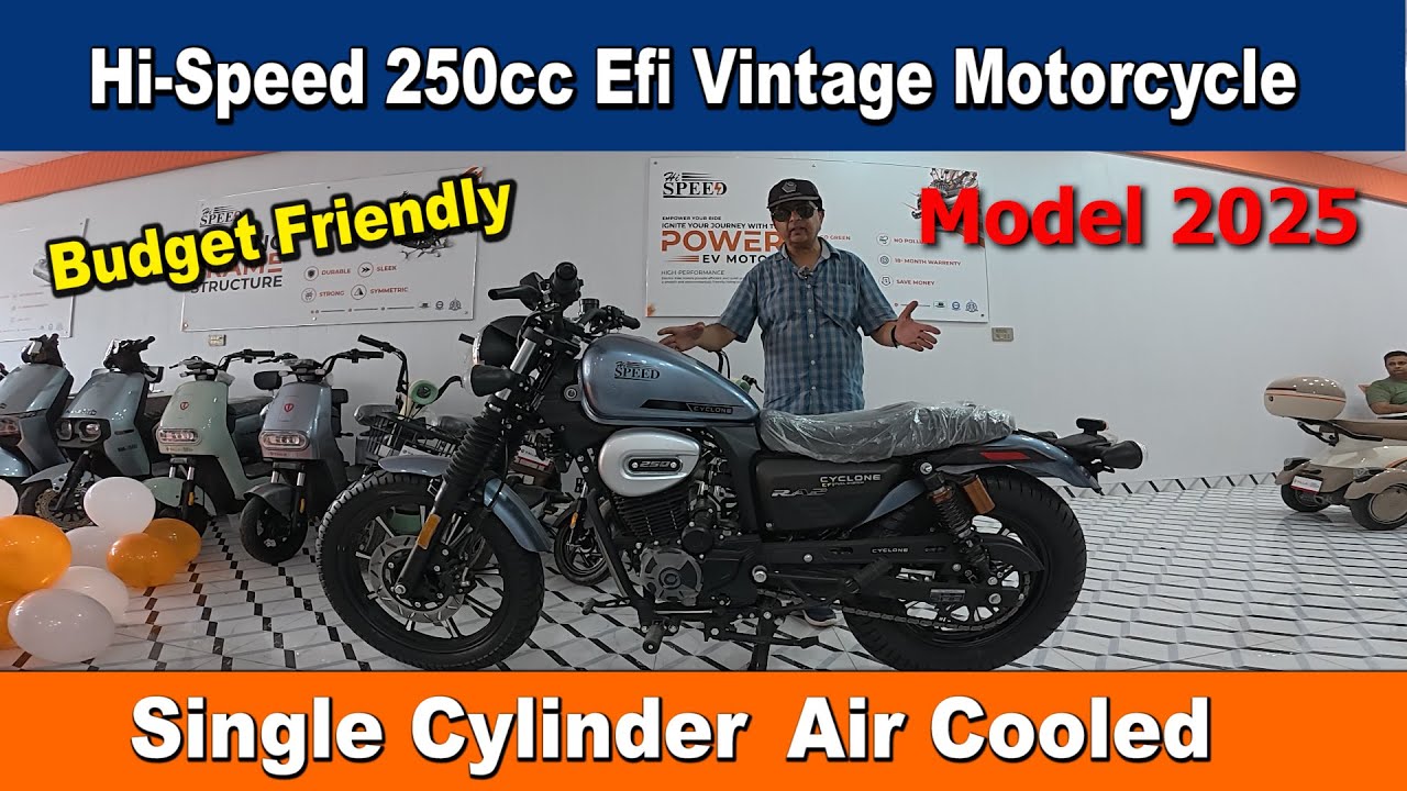 Hi Speed 250cc Efi Vintage Motorcycle Review - YouTube