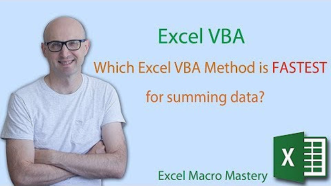 Optimizing Excel VBA Code - YouTube