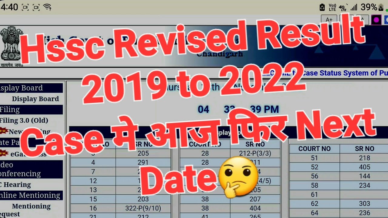 Hssc पुरानी भर्ती Revised Result 2019 to 2022 Court Case Update Today ...