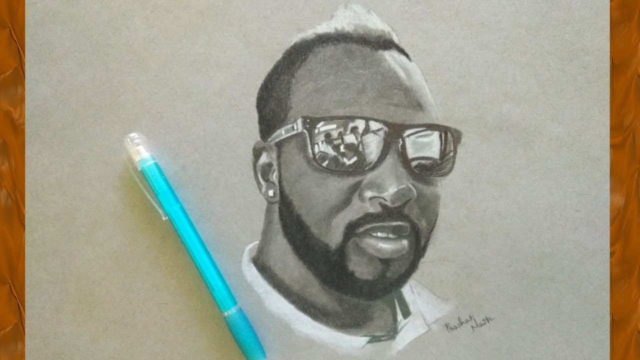 Andre Russell six machine |Drawing of Andre Russell - YouTube