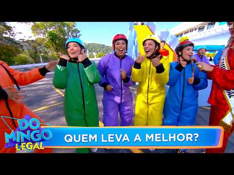 Ballet do SBT e Thayse Teixeira enfrentam a escada mais escorregadia da TV! | Domingo Legal