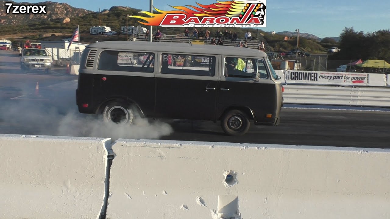 1973 Volkswagen V8 Bus Barona Drag Strip 3-21-2025 - YouTube