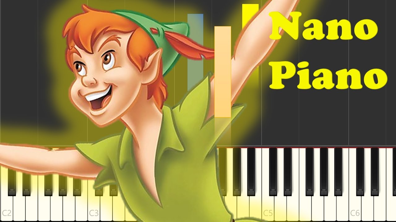 Peter Pan Theme Song On Piano EASY - YouTube