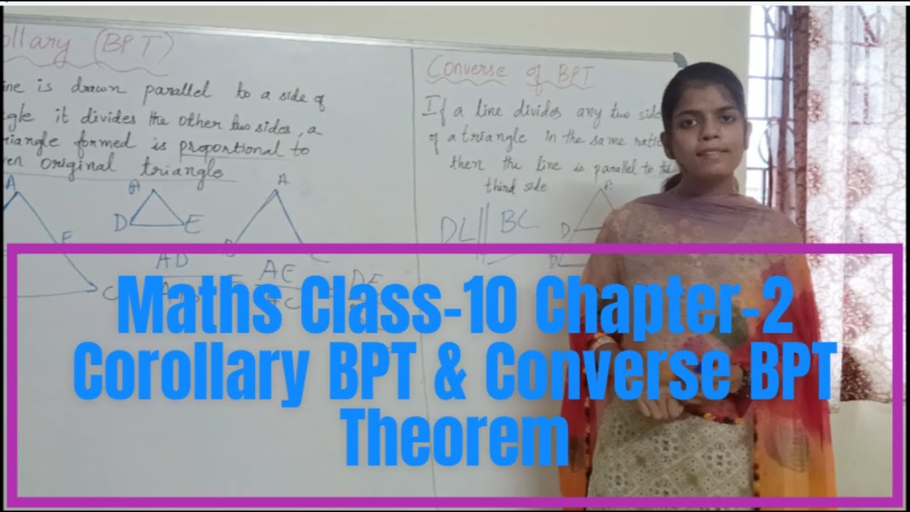 Maths class 10 Corollary BPT | Converse BPT Theorem | #maths #study # ...