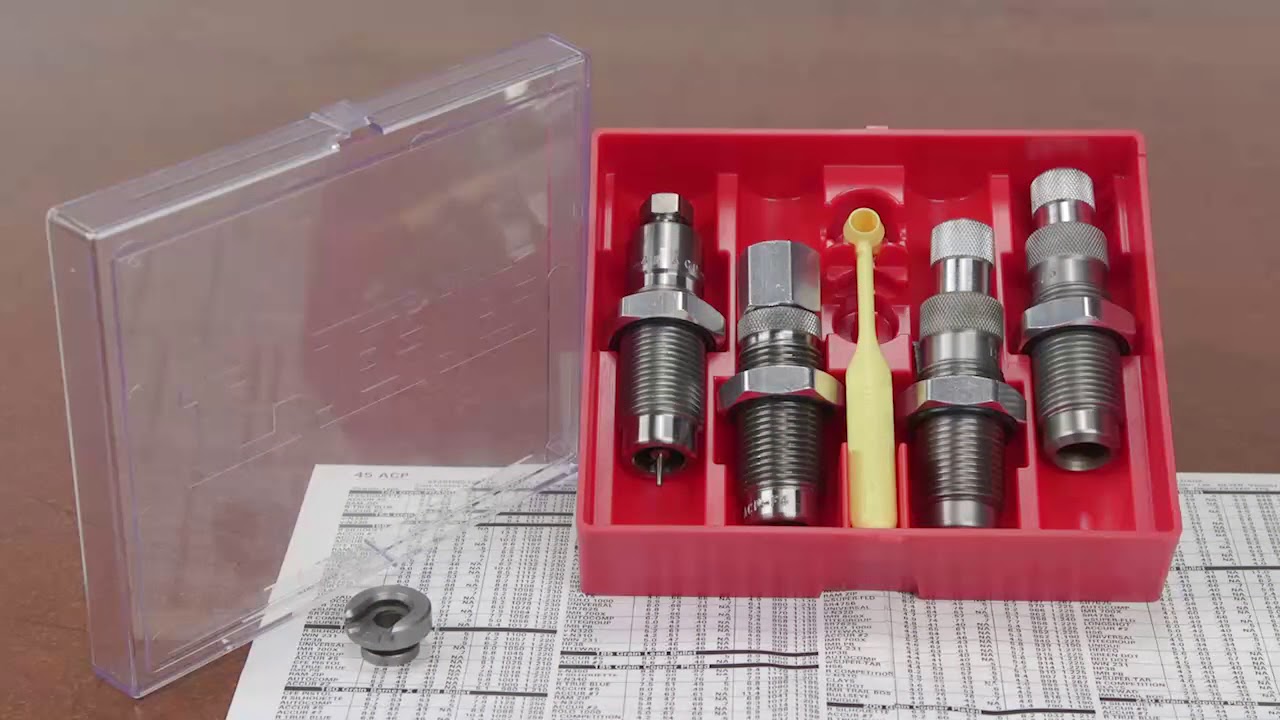 Lee Deluxe Pistol 4 Die Carbide Set - YouTube