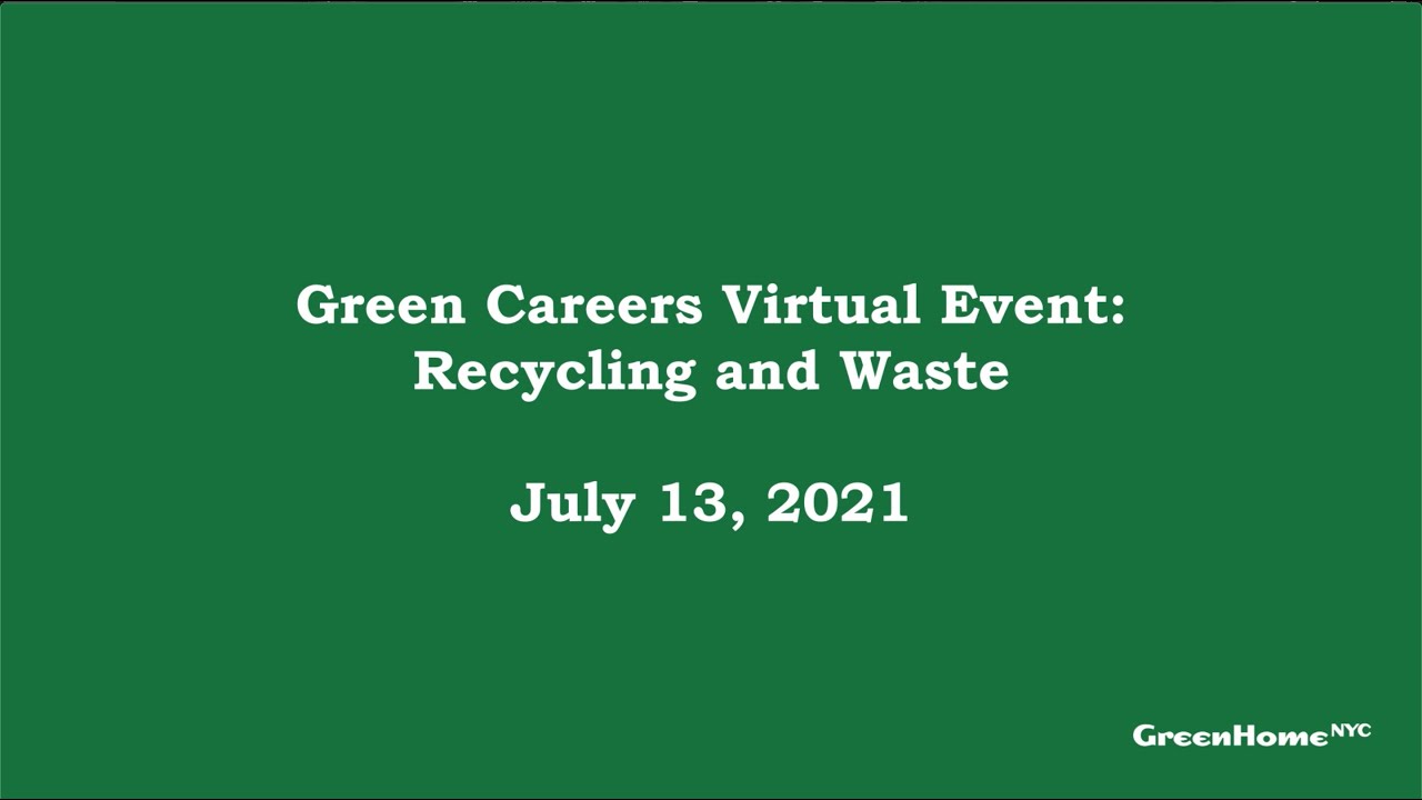 Green Careers - Recycling and Waste - YouTube
