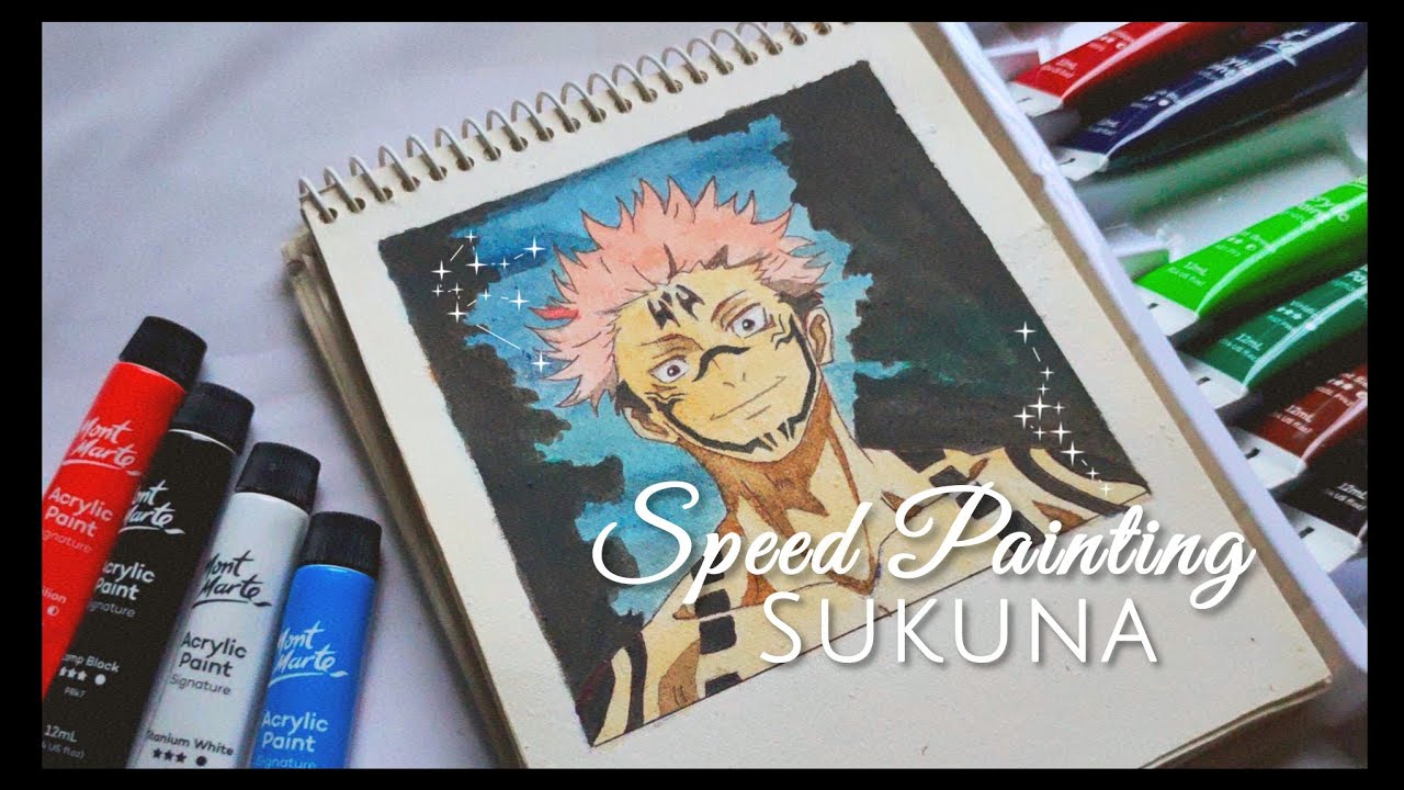 [ Speed Painting ] Sukuna Jujutsu Kaisen o Anime Painting, Acrylic ...