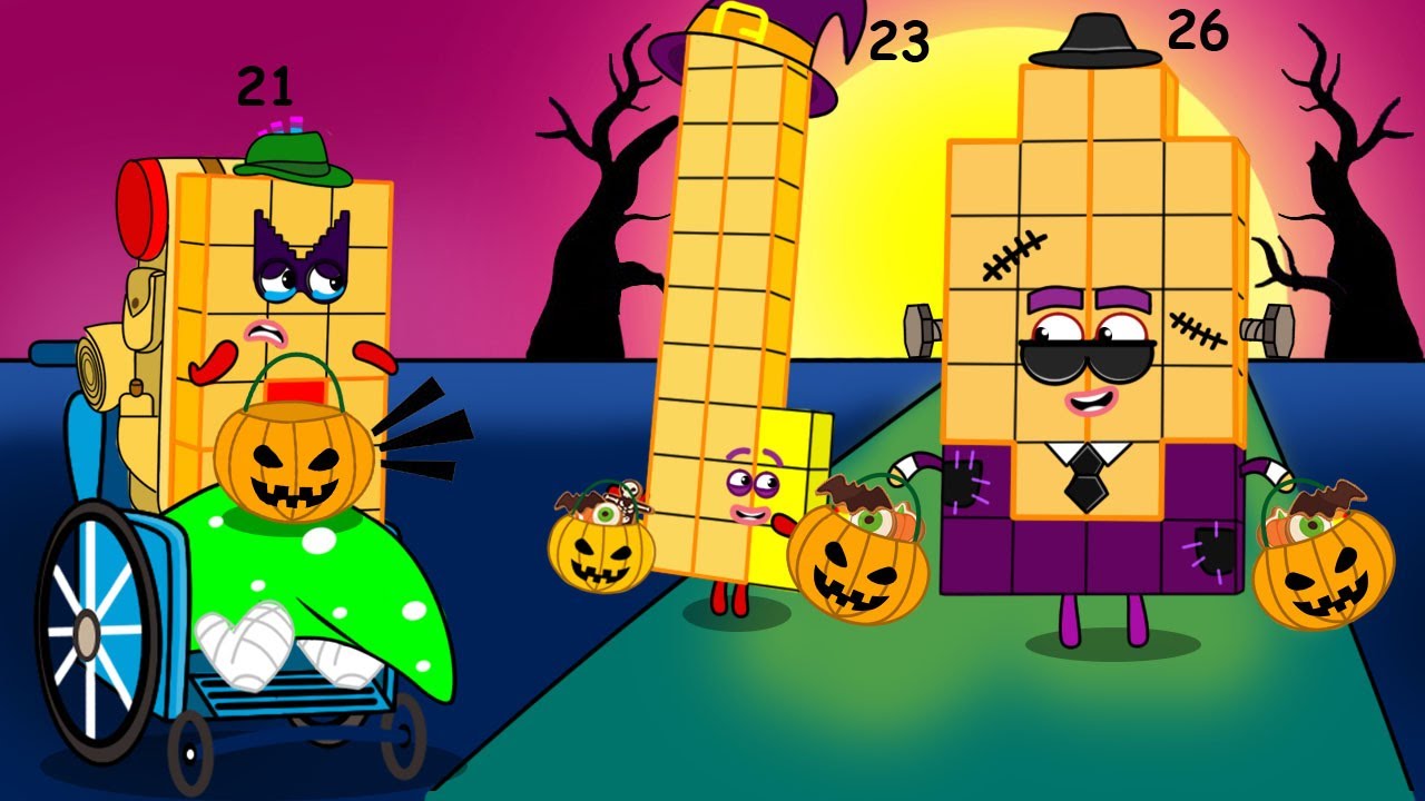 Its Halloween Night, NB 26 23 go to trick or treating| Numberblocks ...