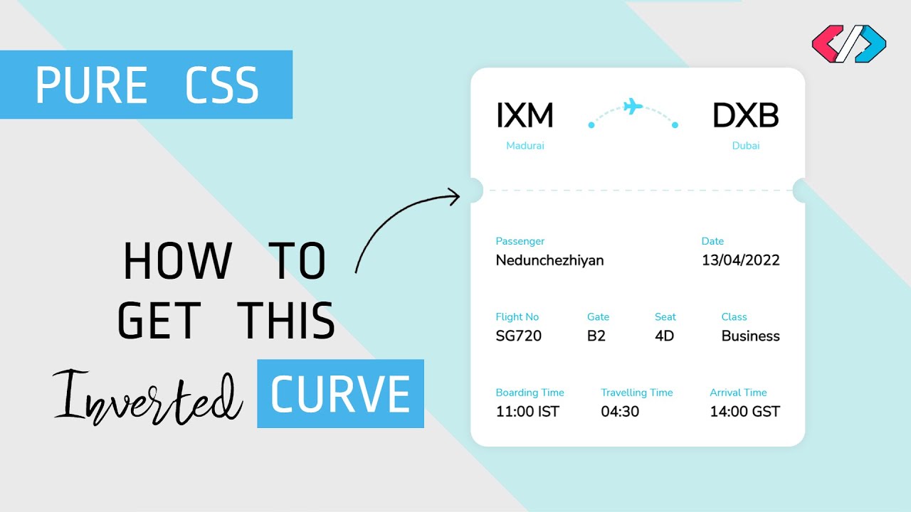 Flight Boarding Pass using HTML and Pure CSS - YouTube