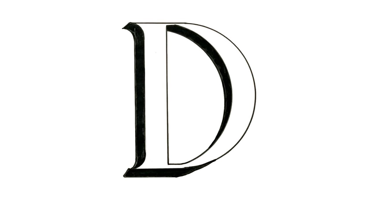 How to Draw the Letter D in 3D - YouTube
