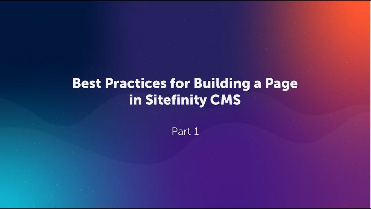 Building a Page in Sitefinity | Part 1: Template Overview and Prep ...