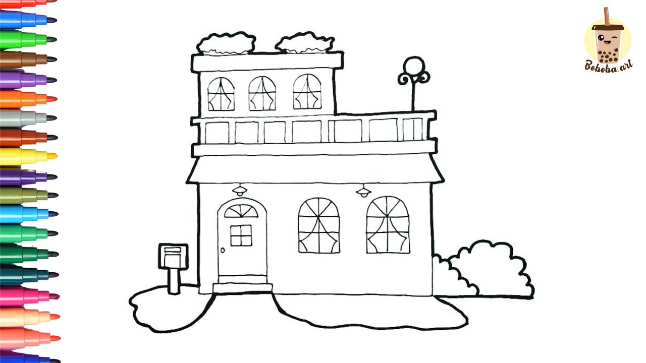 How to Draw a House | Learn to draw house #artforkids - YouTube