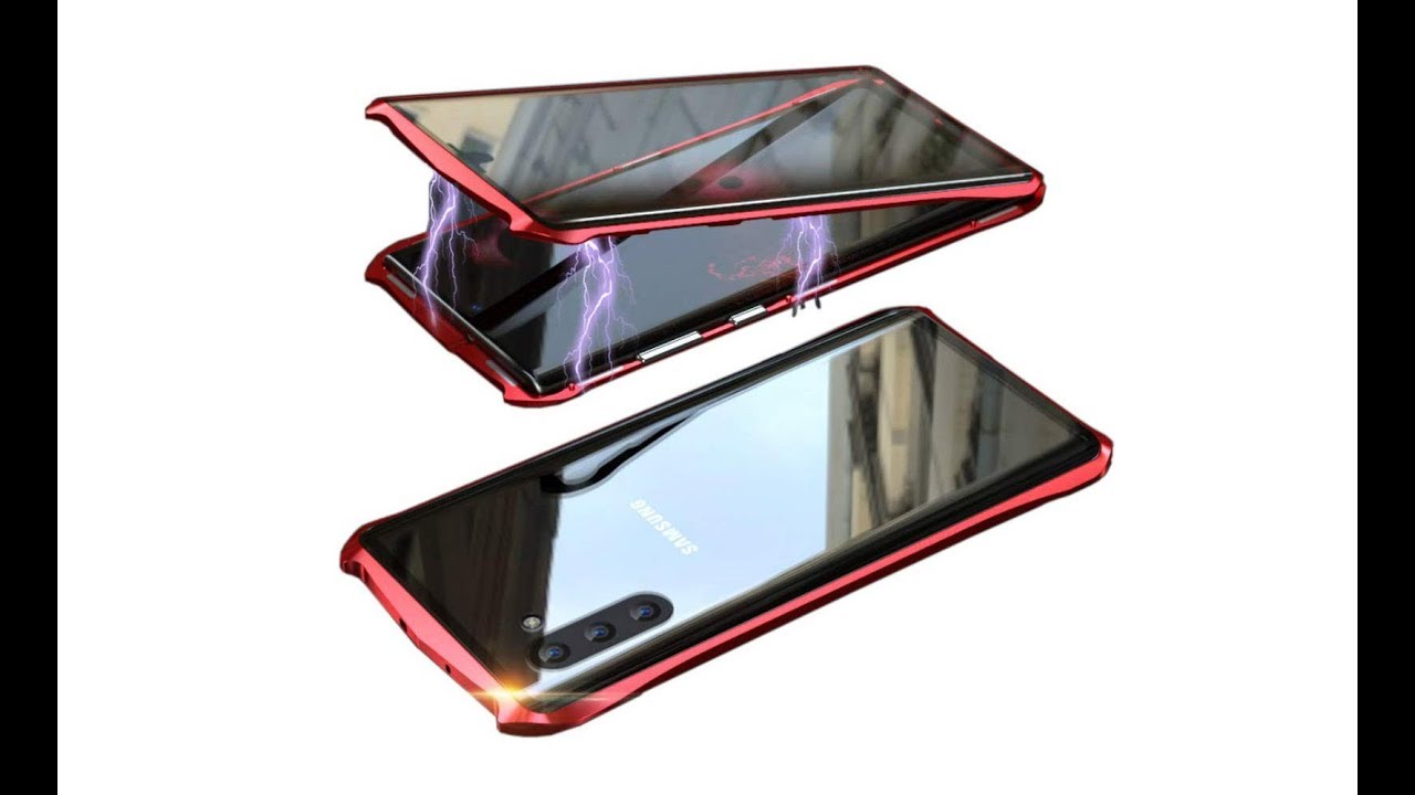 Magnetic Case 360 Front+Back 9H Tempered Glass Case for Galaxy Note 10 ...