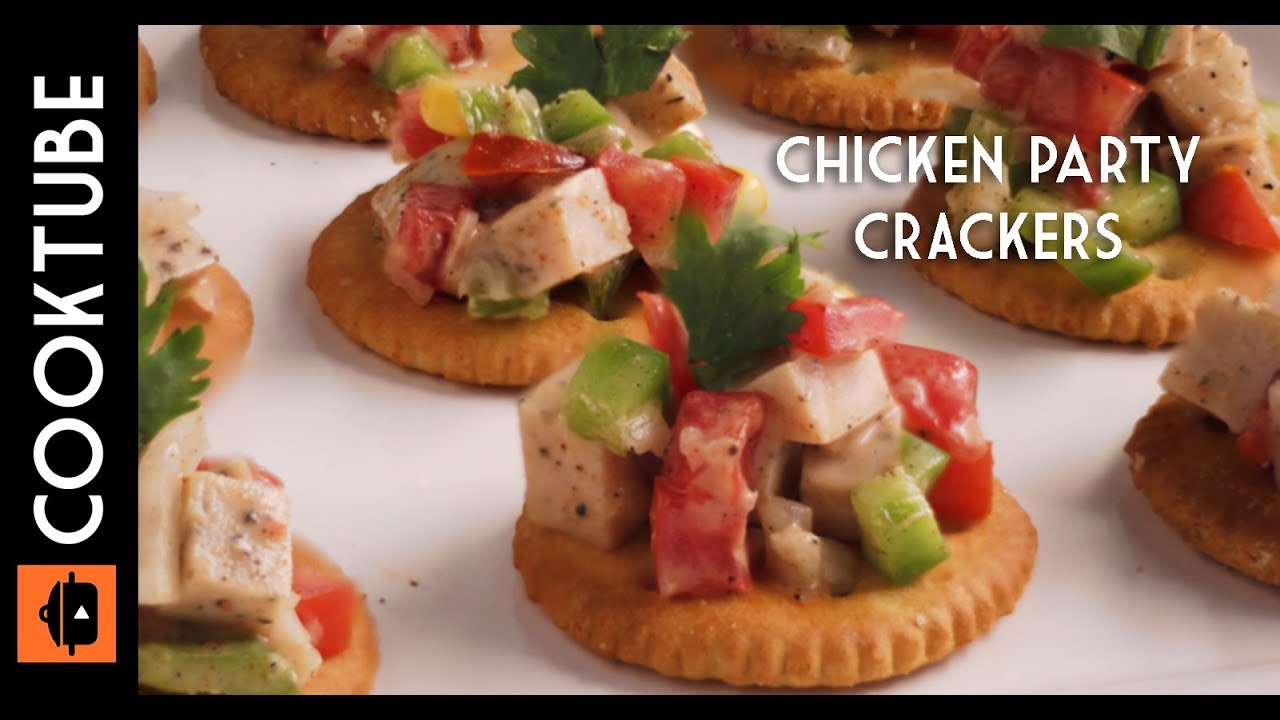 Quick Chicken Party Crackers | Bite Sized Snack Recipe For Parties ...