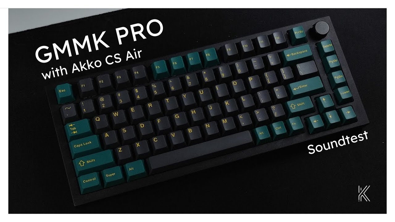 GMMK Pro with Akko CS Air Sound Test - YouTube