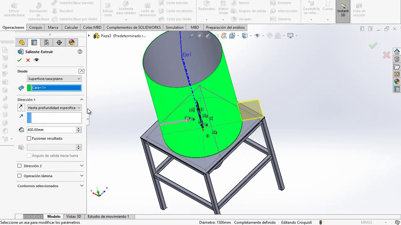 ANALISIS DE ESFUERZOS EN UN SILO CON SOLIDWORKS - YouTube