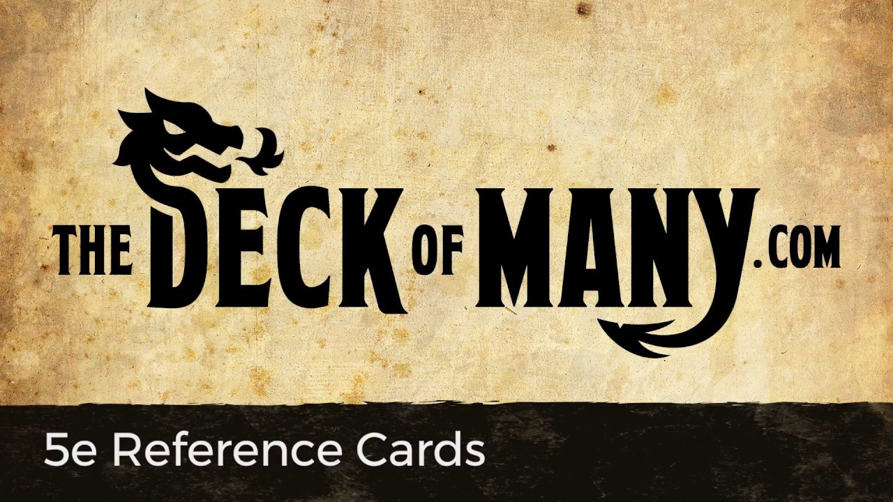 The Deck of Many: 5e Reference Cards (Kickstarter Video) - YouTube