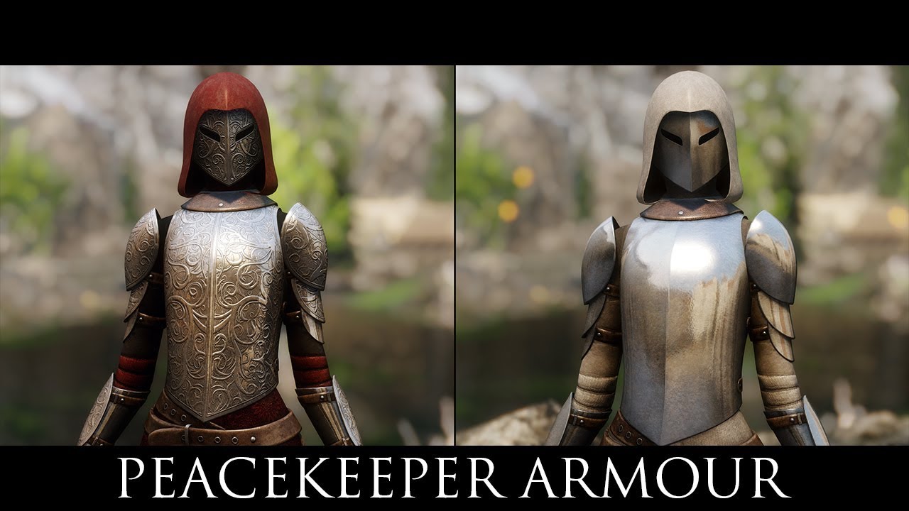 TES V - Skyrim Mods: Peacekeeper Armour - YouTube