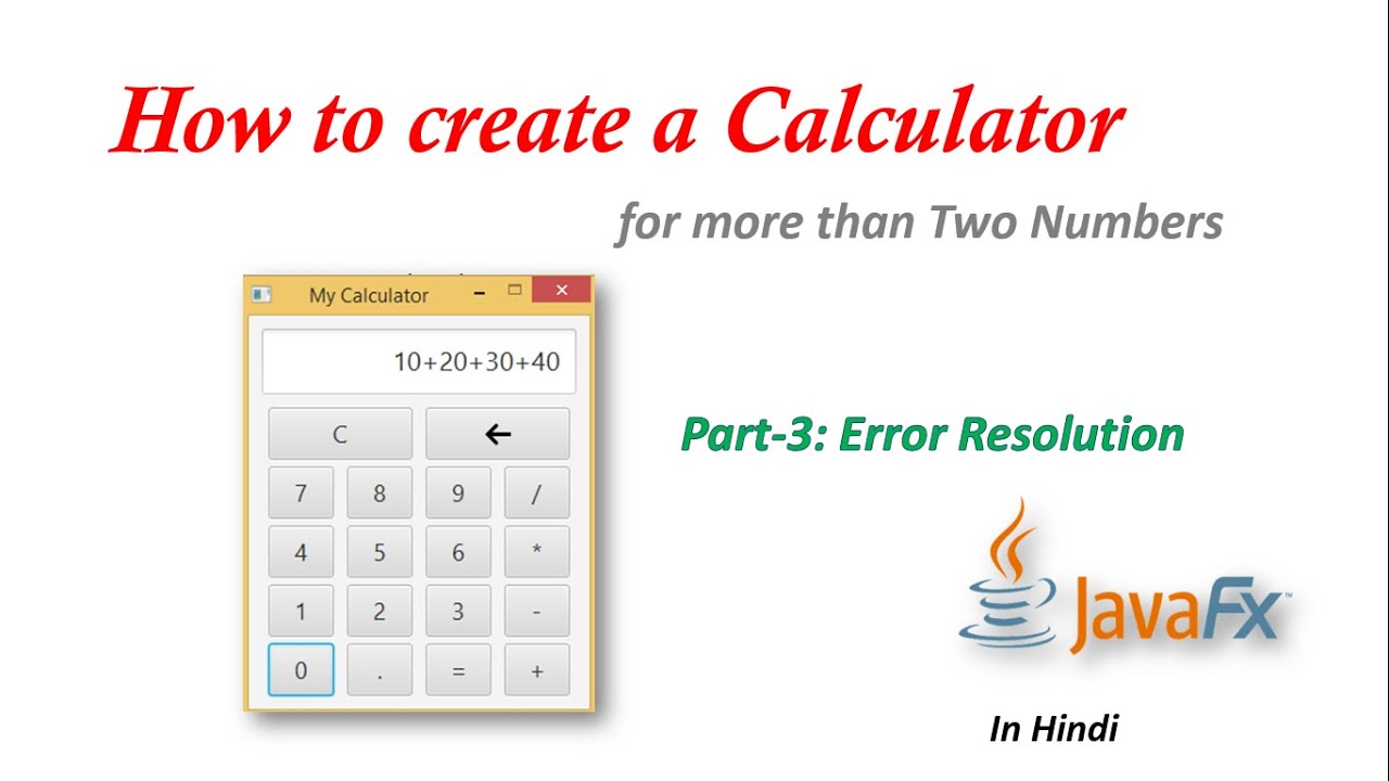 Calculator for more than Two Numbers | part-3 | Error Resolution - YouTube