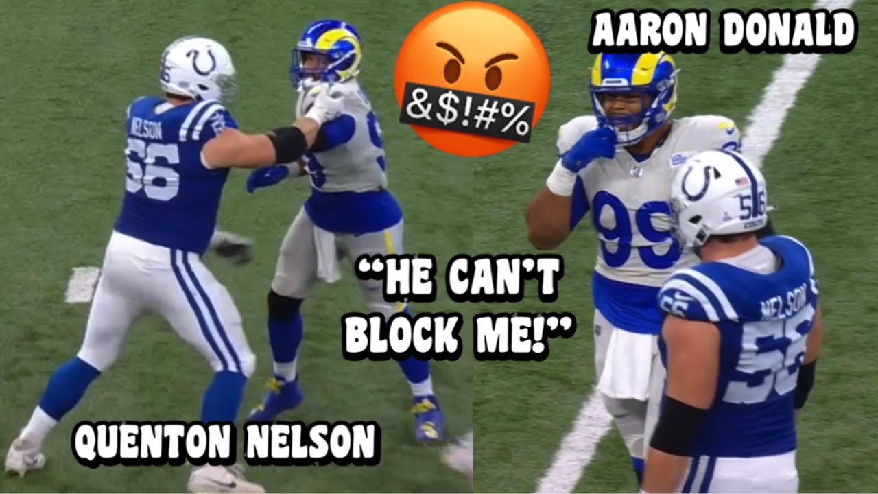 Aaron Donald ‘BULLIED’ Quenton Nelson 😳👀 (OL vs DL) Rams Vs Colts 2023 ...