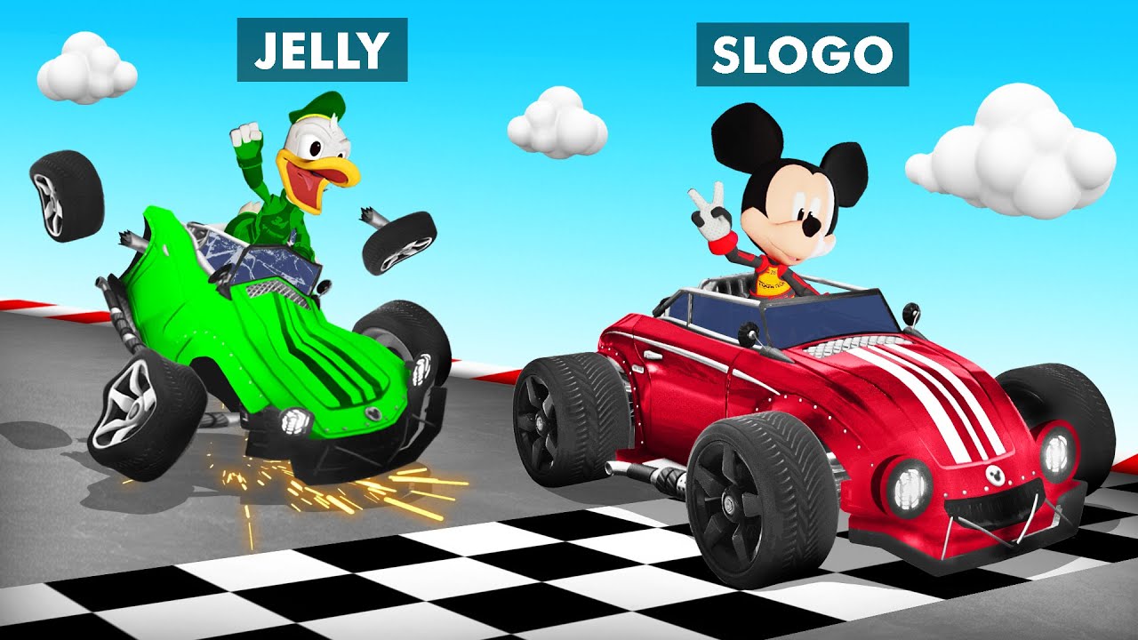 JELLY vs SLOGO In DISNEY SPEEDSTORM! - YouTube