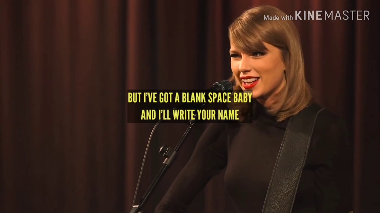 Taylor Swift - Blank Space Acoustic Performance (Lyrics) - YouTube