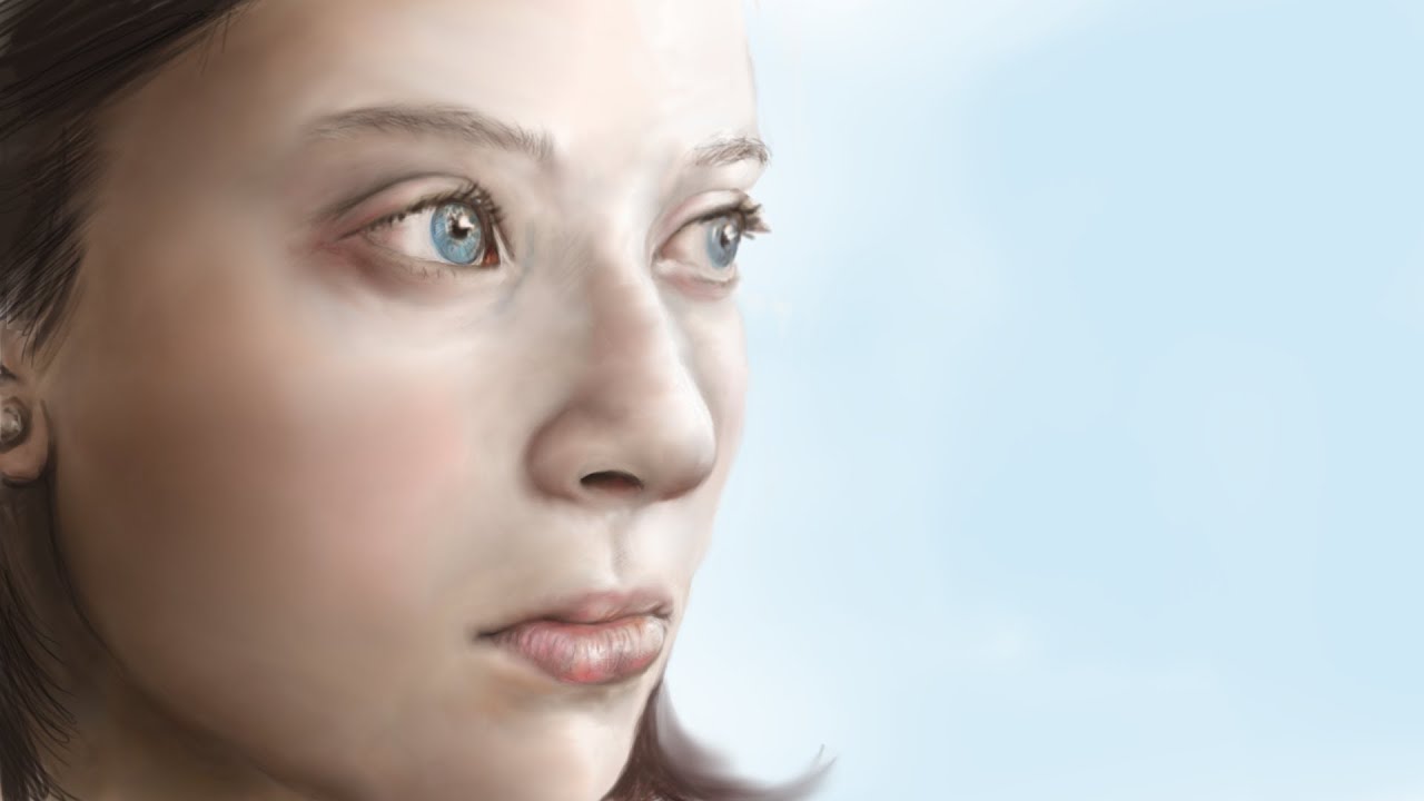 How I draw a portrait in GIMP - YouTube