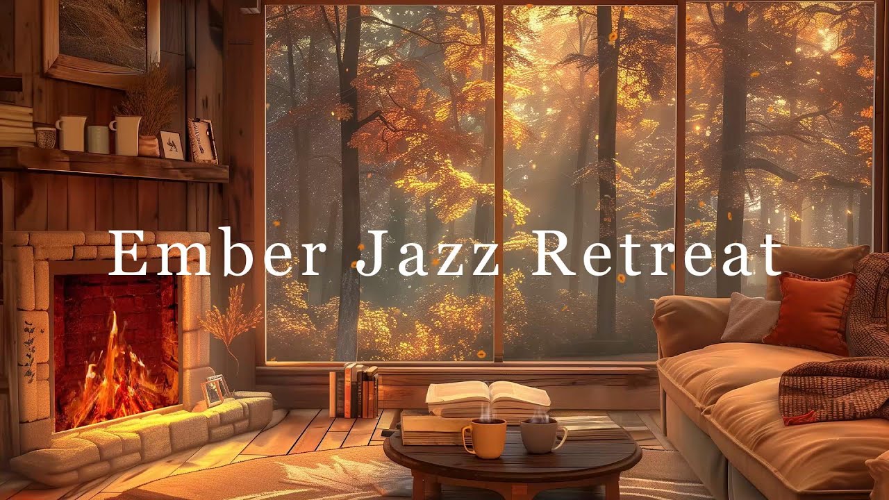 Ember Jazz Retreat: Cozy Fireplace & Smooth Relaxing Vibes - YouTube