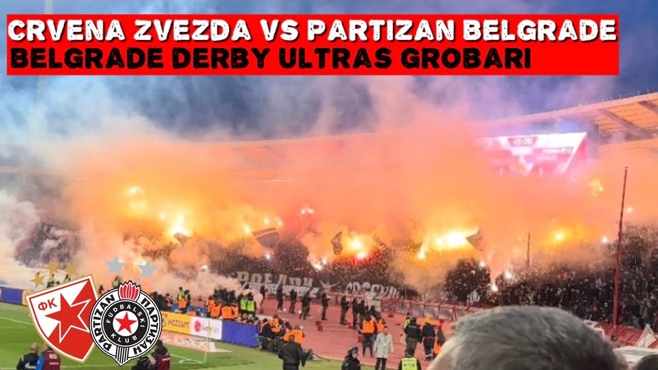 Ultras GROBARI During The Belgrade Derby | Crvena Zvedza vs Partizan ...