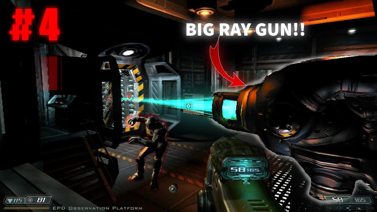 RAY GUN Almost Finished Me! | Doom 3 bfg edition gameplay part #4 - YouTube
