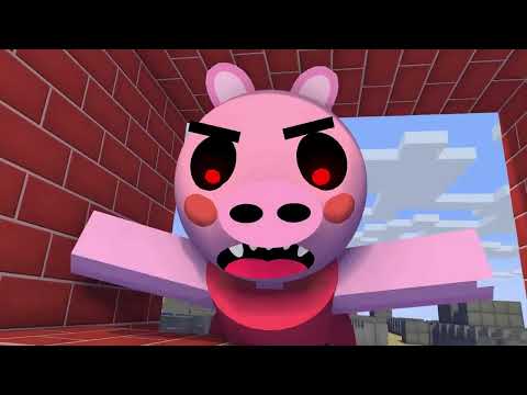 ESCAPE IN PIGGY TEMPLE- MONSTER AND GHOST BECAME BABY - MINECRAFT MONSTER SCHOOL CHALLENGE (XdJames)