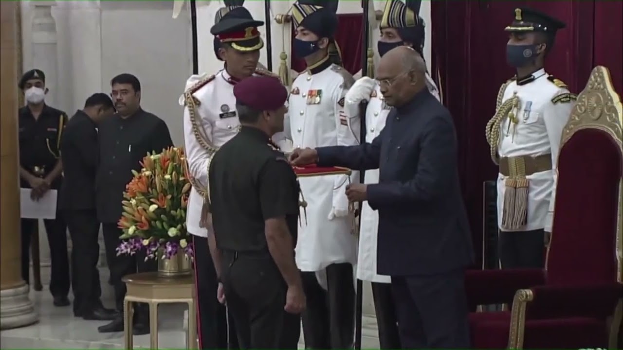 President Kovind presents Param Vishisht Seva Medal to Lieutenant ...